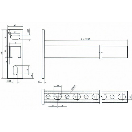 Cantilever support arms for ductwork AKT | el-vent.com™
