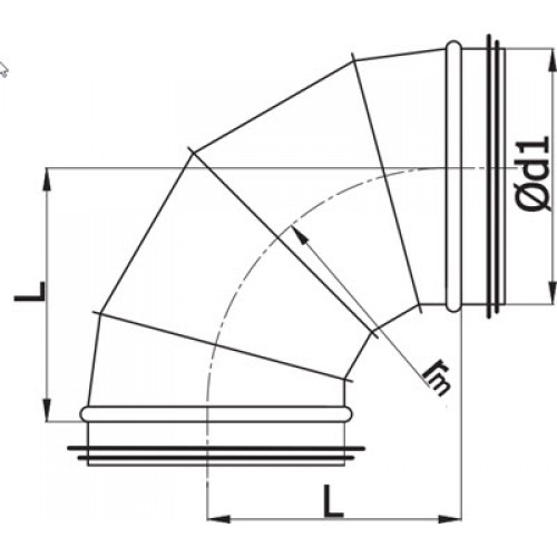 Duct bends shortened 90° | el-vent.com™