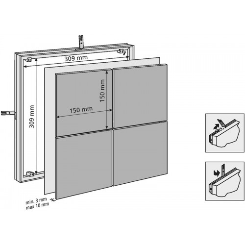 Invisible and magnetic tile access panels MAGNA | el-vent.com™