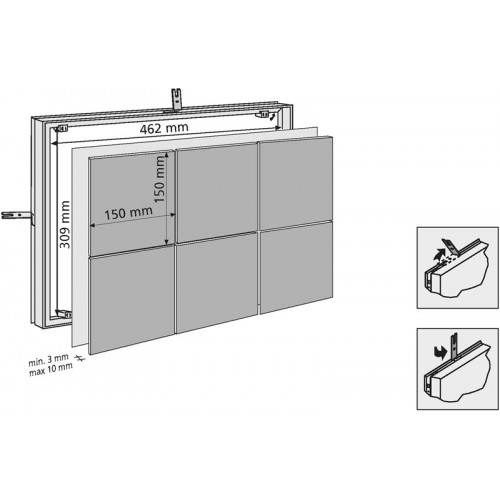 Invisible and magnetic tile access panels MAGNA | el-vent.com™