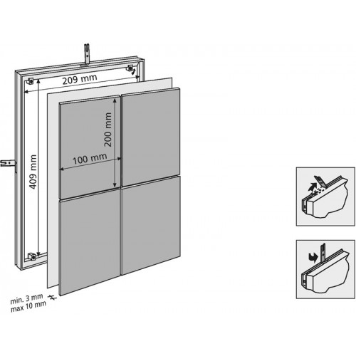 Invisible and magnetic tile access panels MAGNA | el-vent.com™