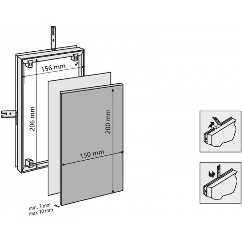 Invisible and magnetic tile access panels MAGNA | el-vent.com™