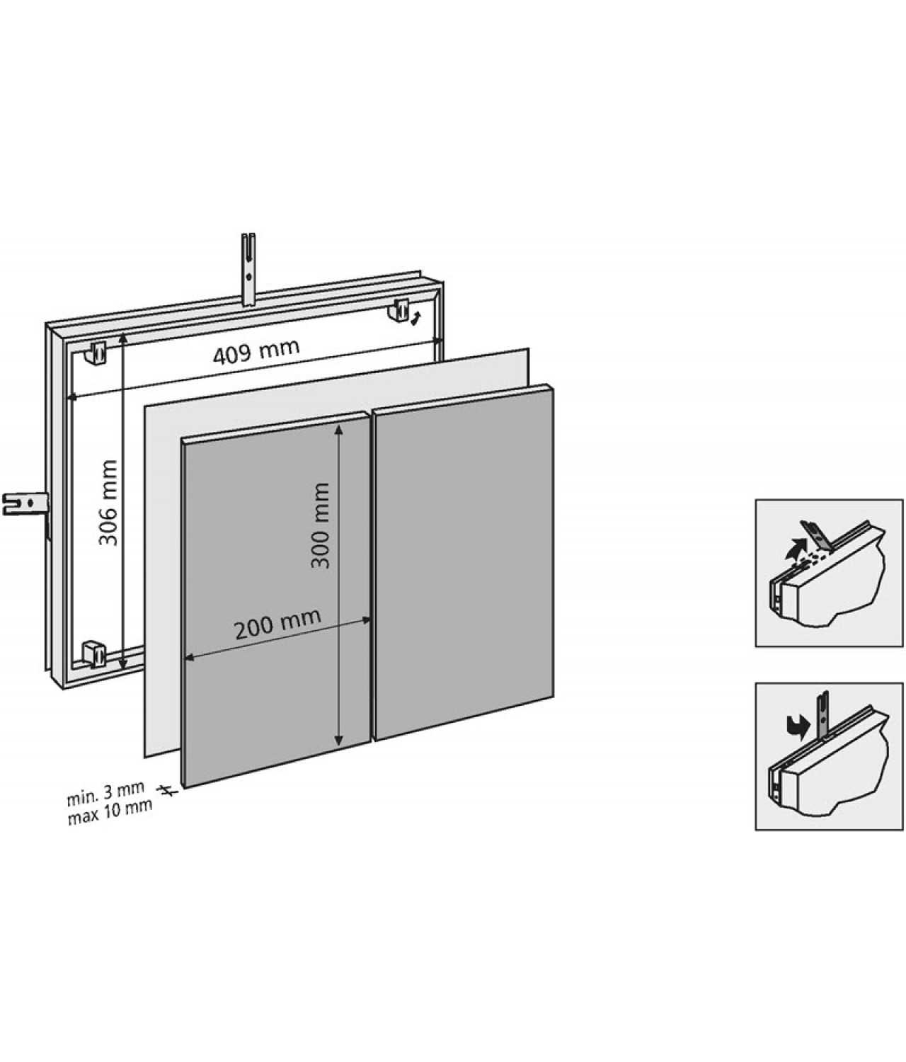 Invisible and magnetic tile access panels MAGNA | el-vent.com™
