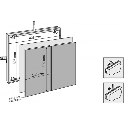 Invisible and magnetic tile access panels MAGNA | el-vent.com™