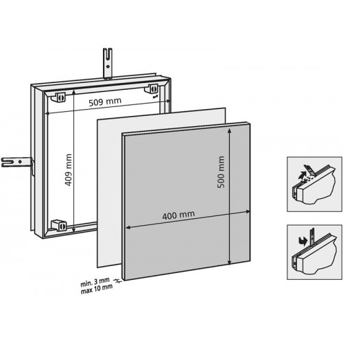 Invisible and magnetic tile access panels MAGNA | el-vent.com™
