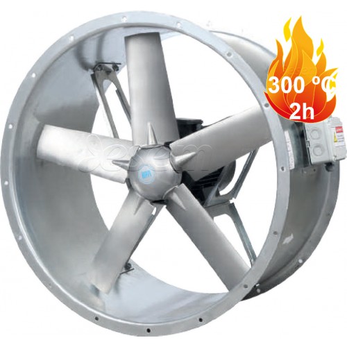 Smoke exhaust axial duct fans AXI F300/2H ≤95270 m³/h | el-vent.com™